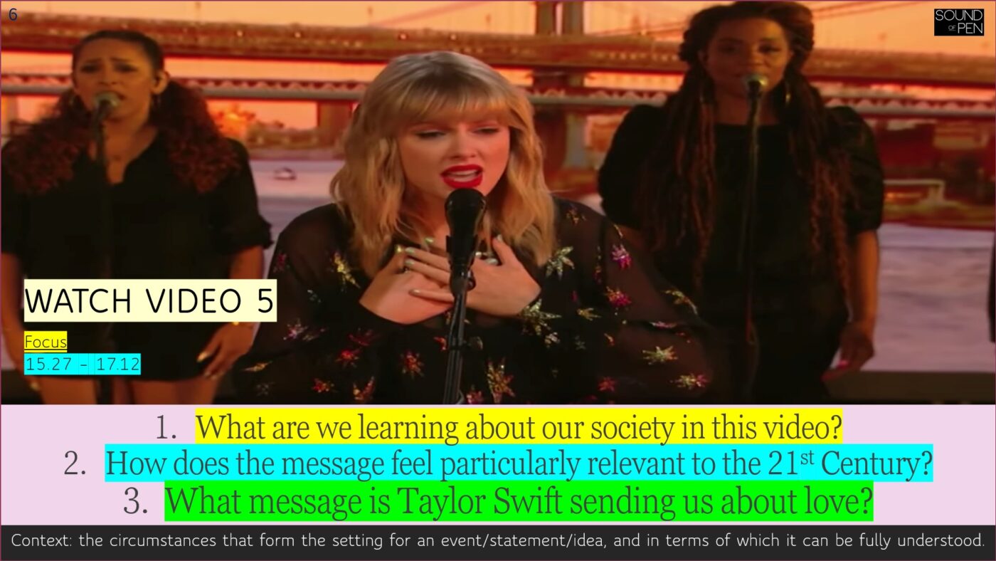 tAyLoR sWiFt & LoVe PoEtRy PaRt 1 | Sound of Pen | More Than Perfect